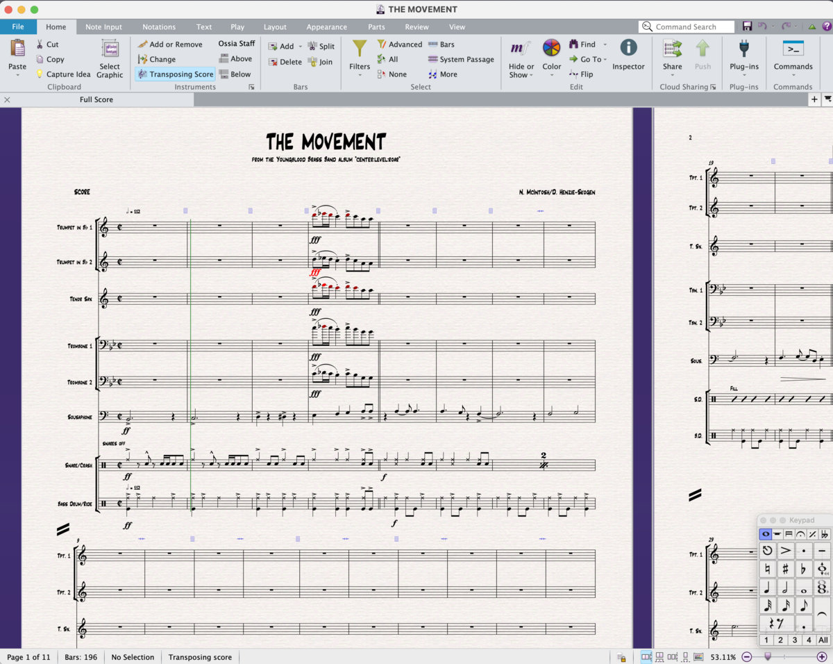'The Movement' Sheet Music Full Score/Parts + Notation Software Files ...