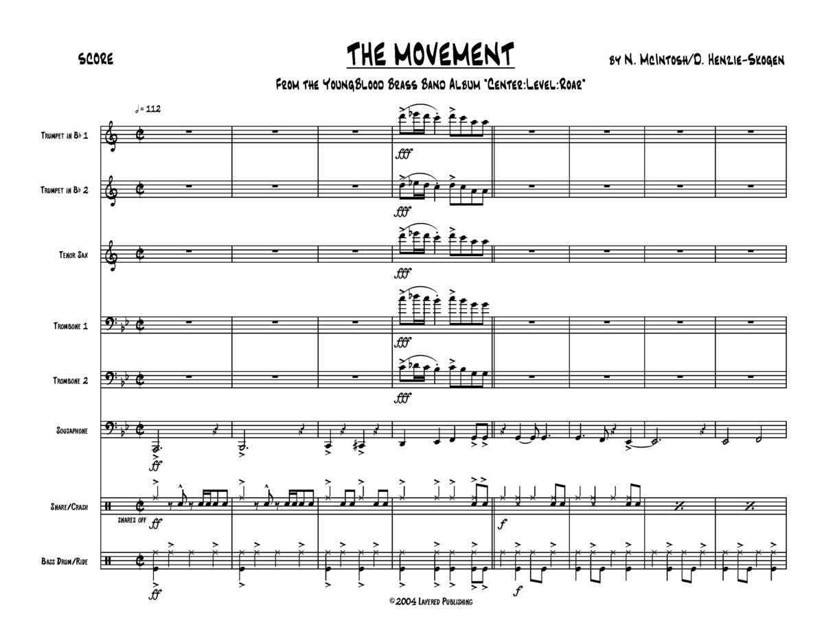'The Movement' Sheet Music Full Score/Parts + Notation Software Files ...