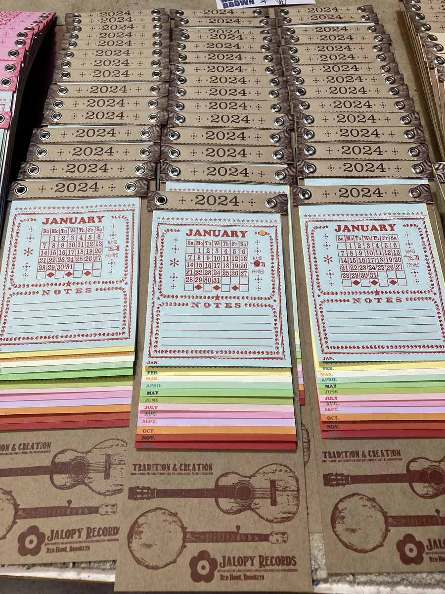 Limited Edition 2024 Jalopy Records Letterpress Calendar! | Jalopy Records