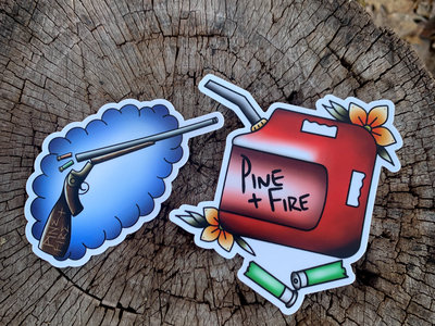 'Gas Can' Sticker Pair | pine & fire