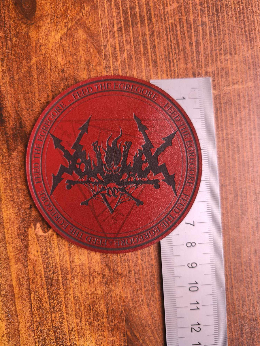 Red Rounded Leather Patch | VORTEX OF END