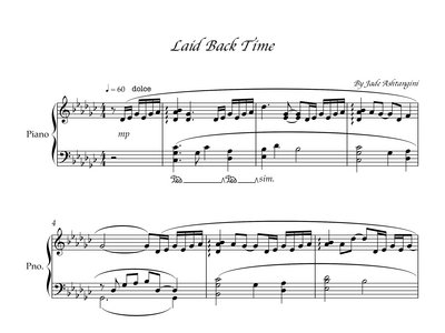 Sheet Music - Digital (PDF) - Laid-Back Time | Jade Ashtangini
