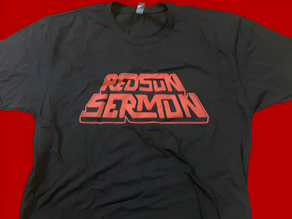 Black/Red lettering RSS T-Shirt | Red Sun Sermon