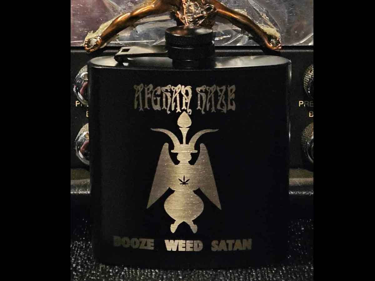 Custom Engraved Flask | Afghan Haze