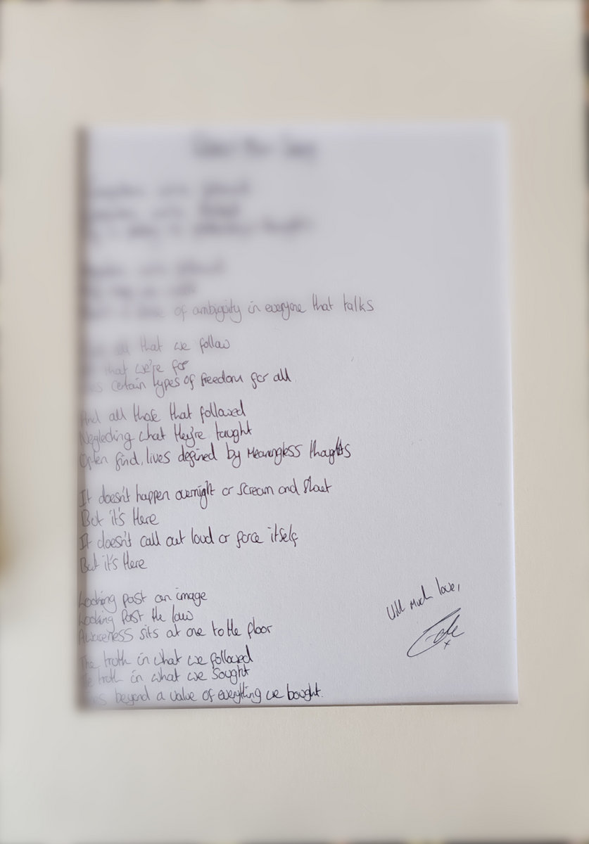 Handwritten words - Signed | Cole Stacey