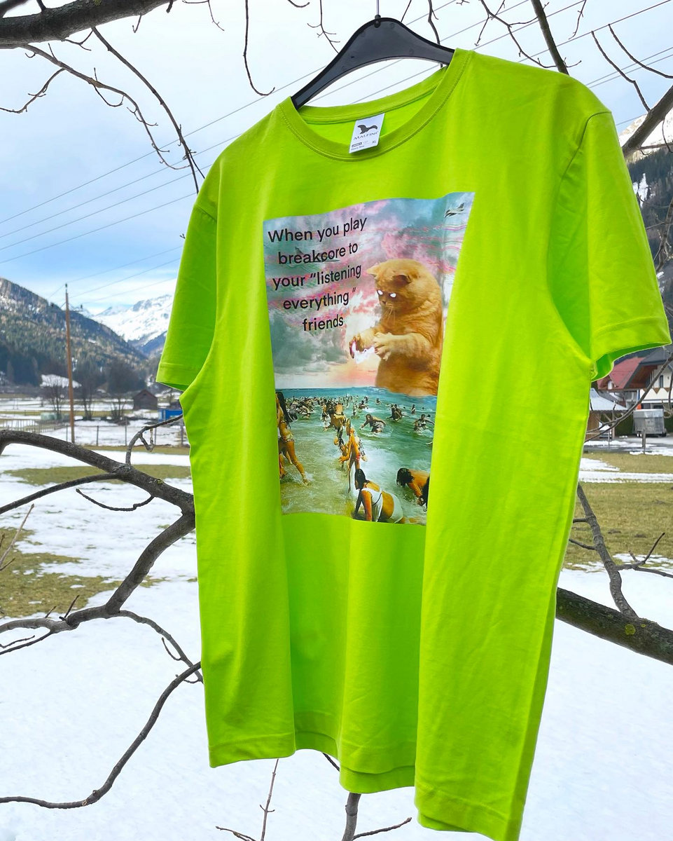 breakcore cat t-shirt | Suck Puck Records