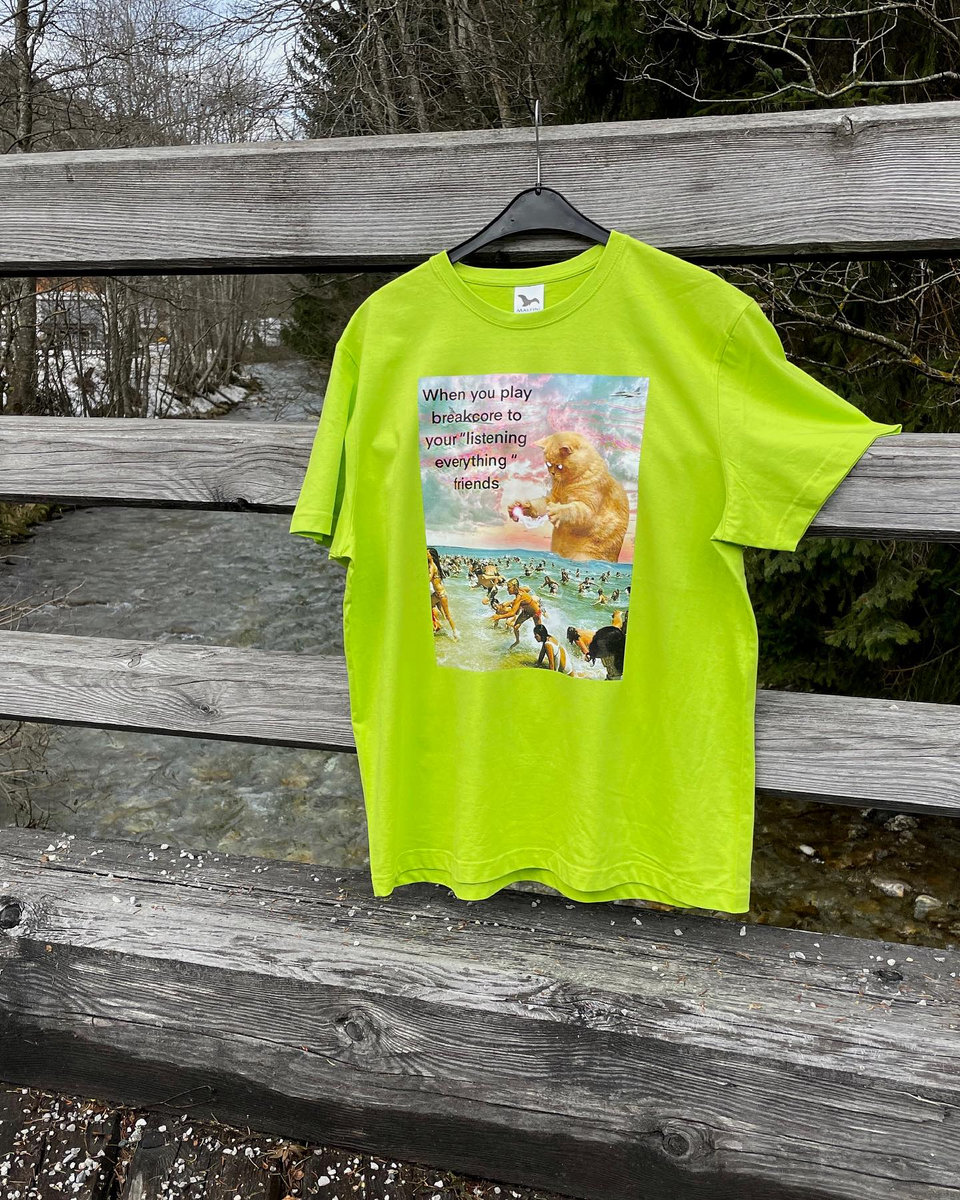 breakcore cat t-shirt | Suck Puck Records