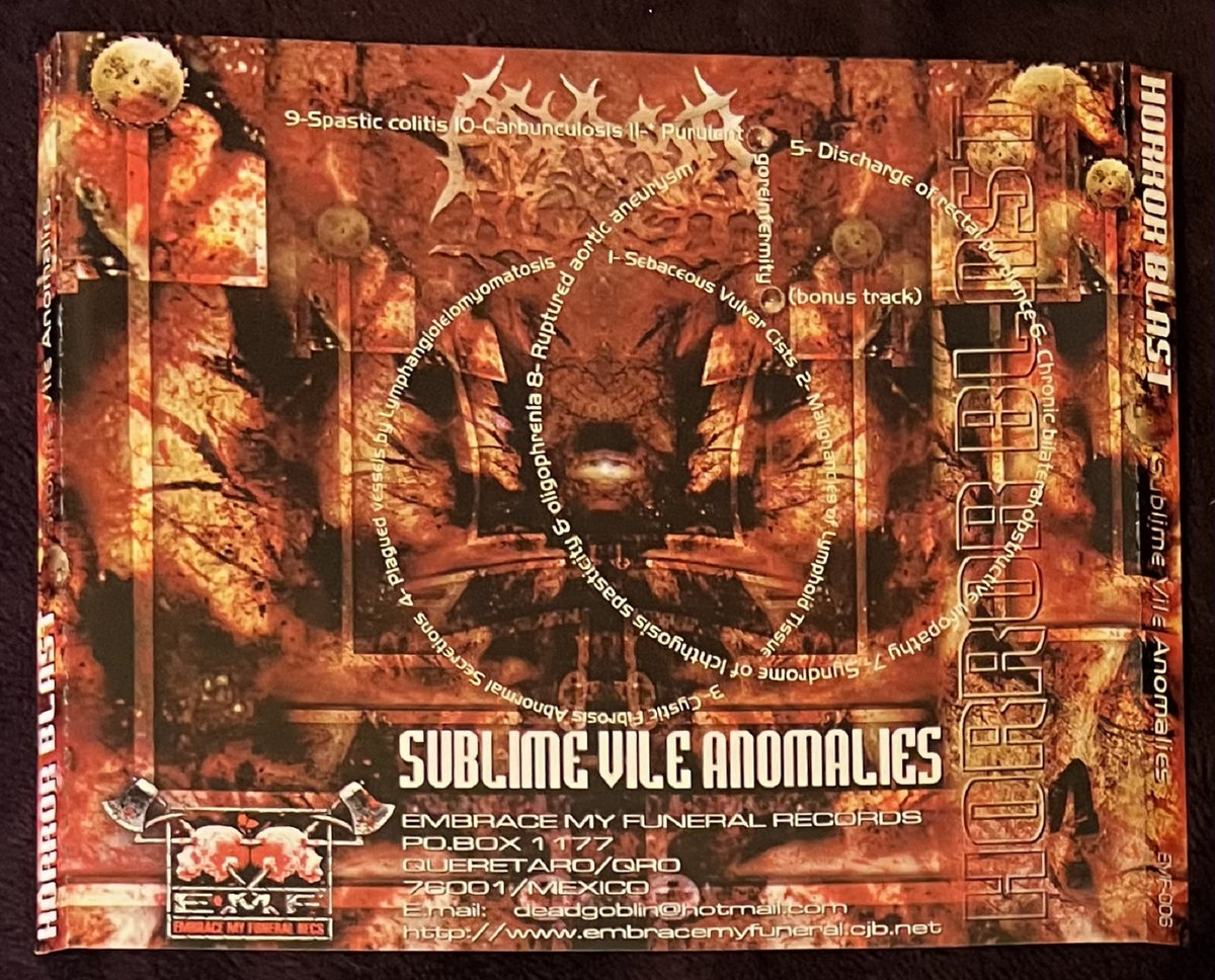 Sublime Vile Anomalies | Horror Blast | Disturbed Mind Records