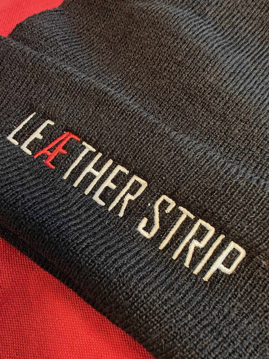 Leæther Strip Beanie with embroidered logo (only 240 made) | Leaether Strip