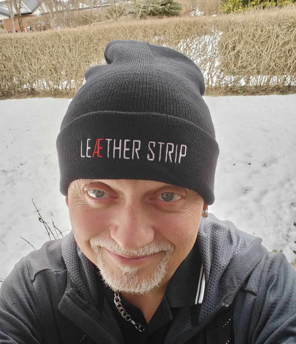 Leæther Strip Beanie with embroidered logo (only 240 made) | Leaether Strip