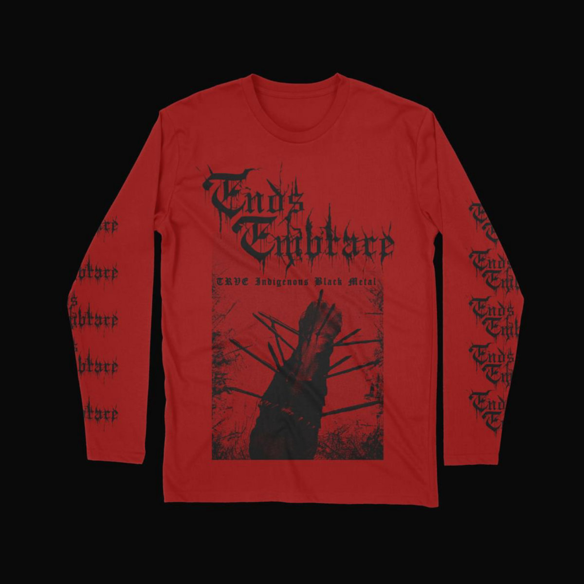 TRVE Indigenous Black Metal - Red long sleeve PRE ORDER!!! | Ends Embrace