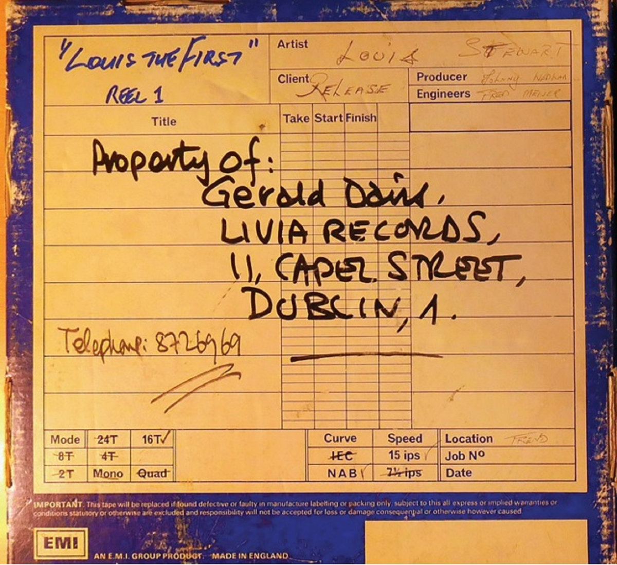 LOUIS THE FIRST | Louis Stewart | Livia Records