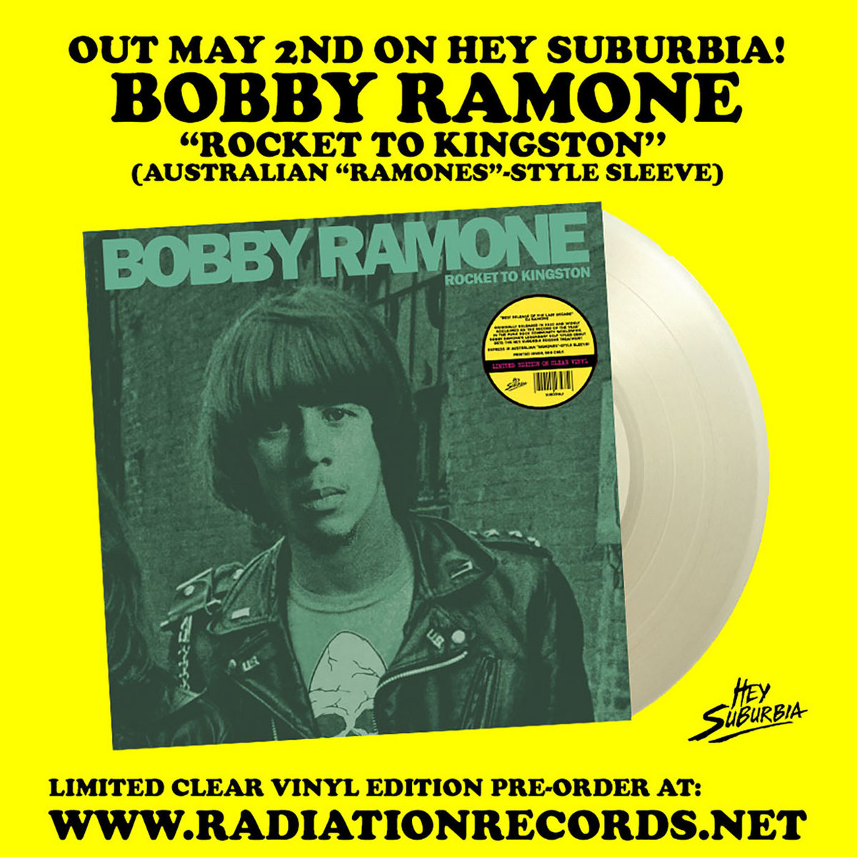 BOBBY RAMONE - "ROCKET TO KINGSTONE (AUSTRALIAN EDITION)" | HEY SUBURBIA