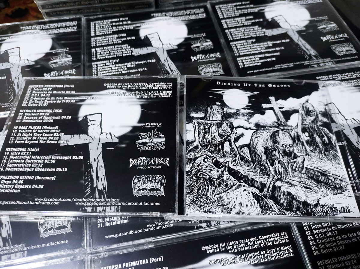 Digging Up The Graves - 5way Split (Death Metal) | V/A | GUTS AND BLOOD ...