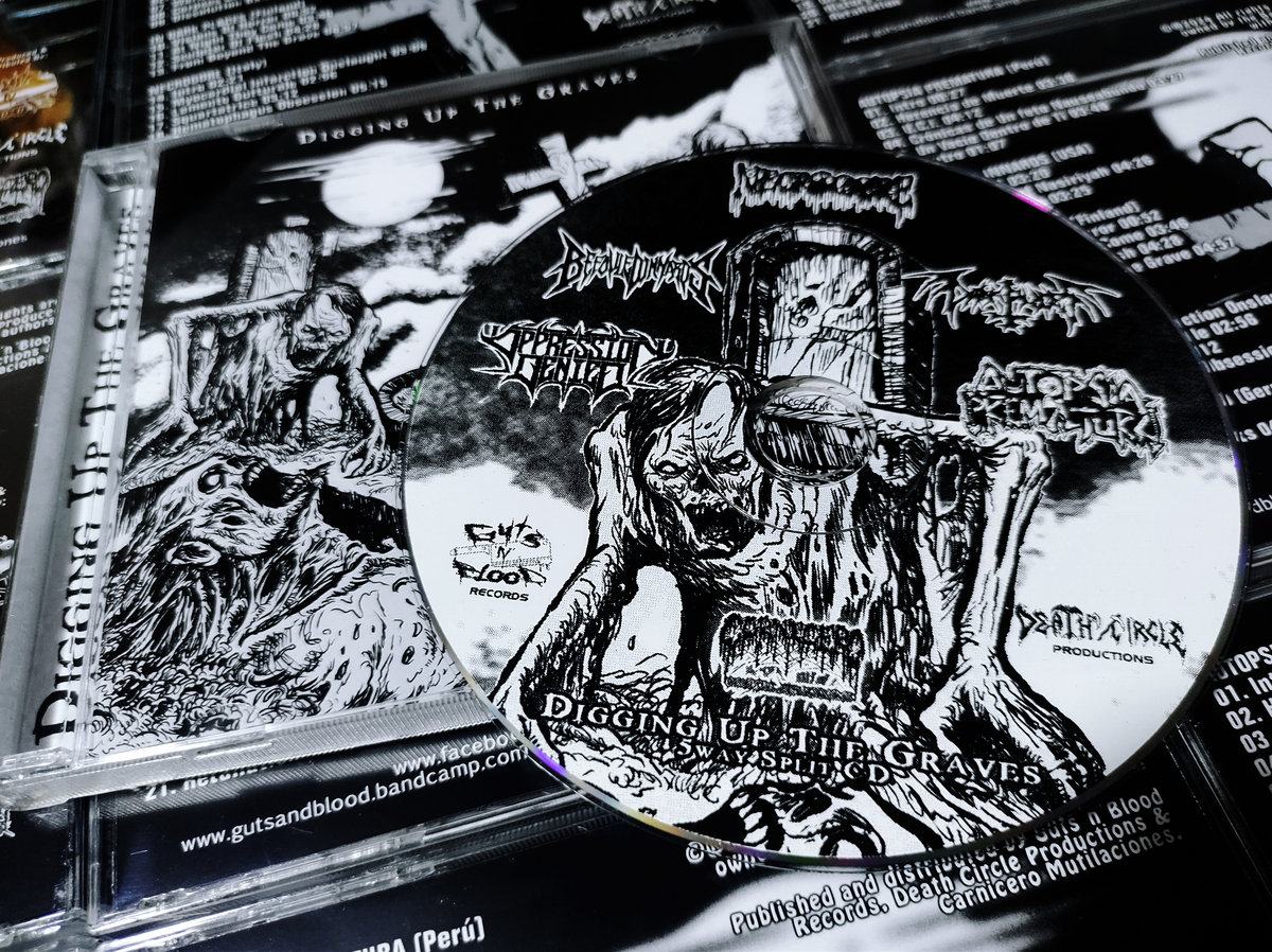 Digging Up The Graves - 5way Split (Death Metal) | V/A | GUTS AND BLOOD ...