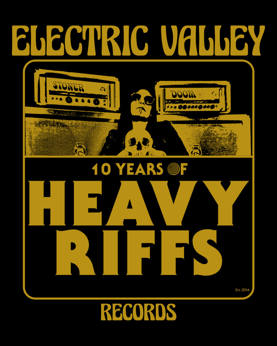 10 Years of Heavy Riffs T-shirt | Electric Valley Records