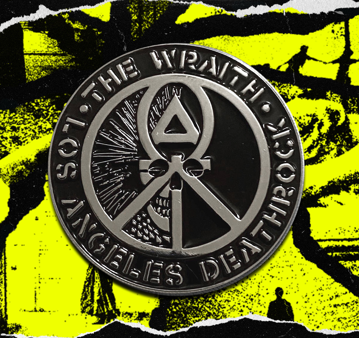 The Wraith Deathrock Logo 1.2 Inch Enamel Pin | The Wraith