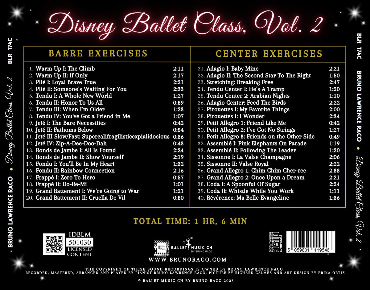 Disney Ballet Class, Vol. 2 | Bruno Lawrence Raco / Ballet Music CH ...