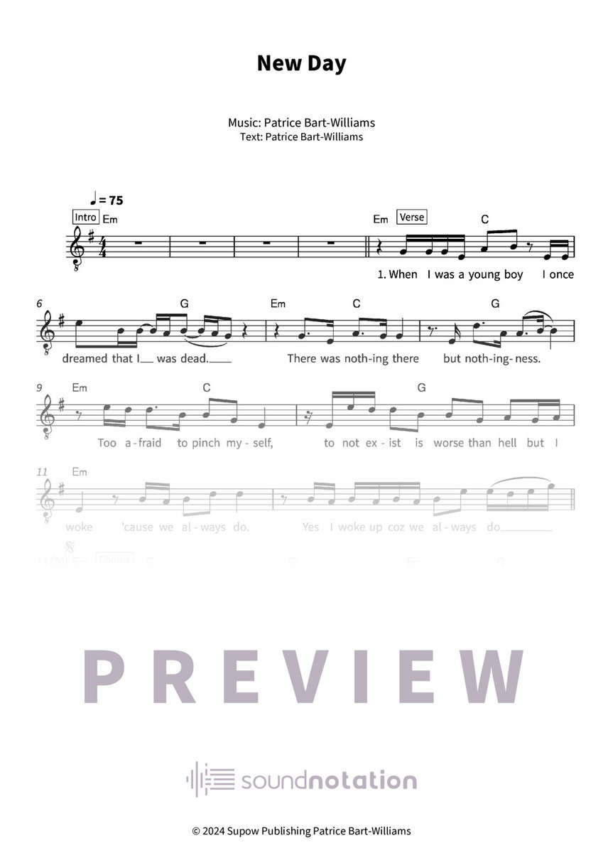 New Day - Voice - Sheet music | Soundnotation