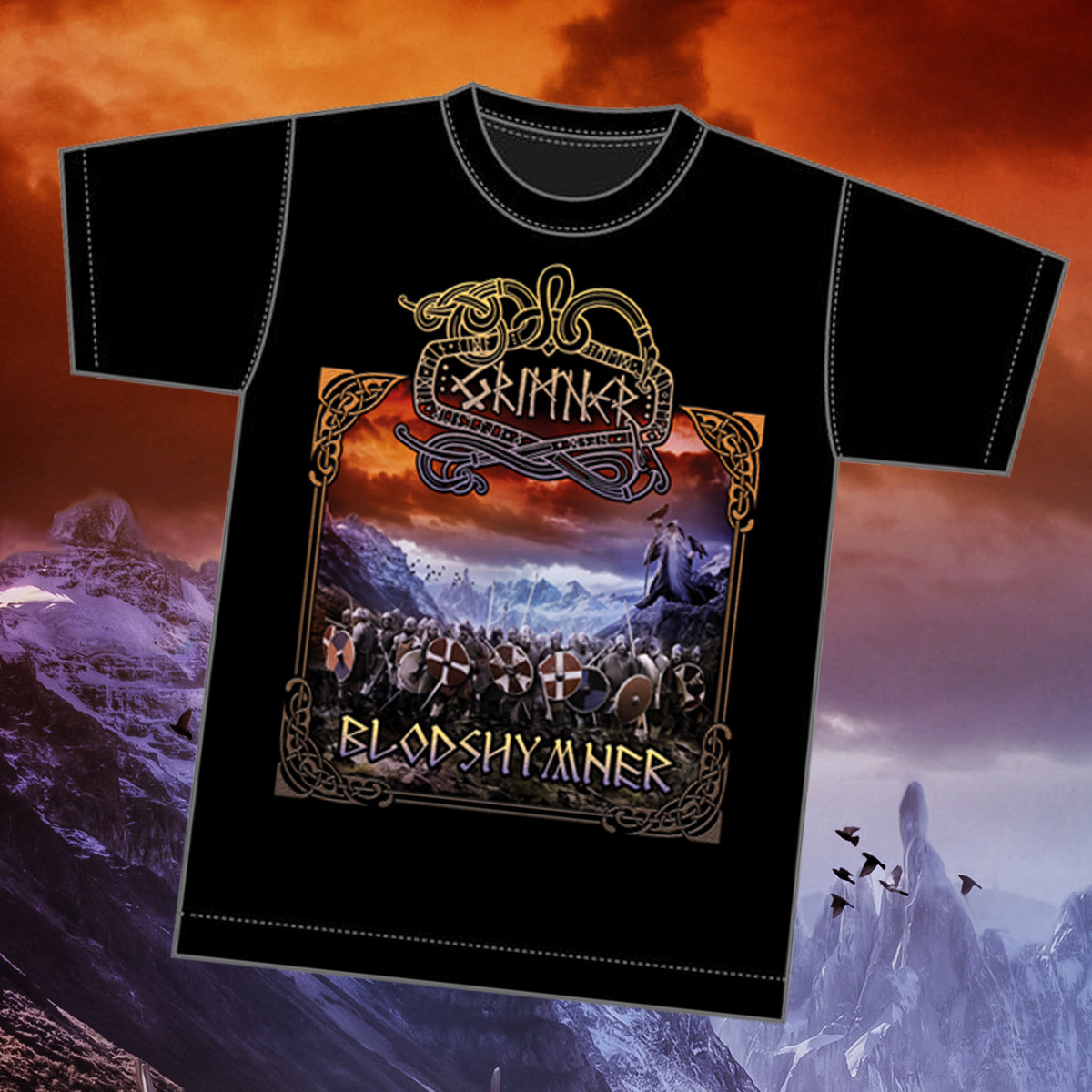 Grimner T-shirt "Blodshymner" Limited print | Grimner