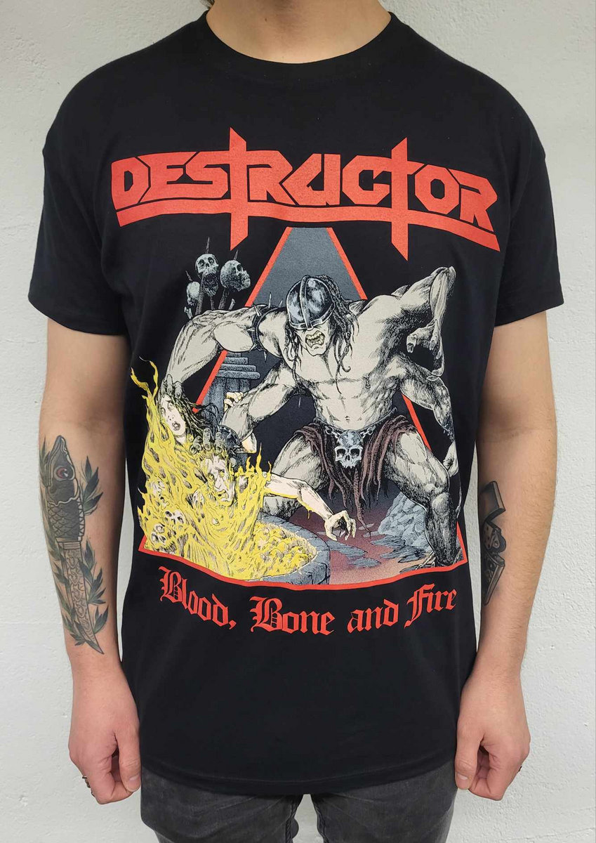 DESTRUCTOR BLOOD BONE AND FIRE COLOR T SHIRT | Destructor