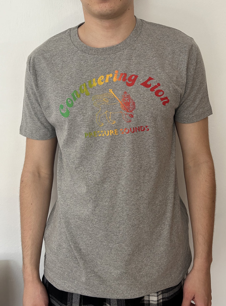 Heather Grey tri Blend 'Conquering Lion' print | Pressure Sounds