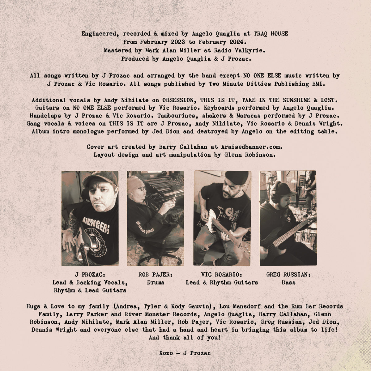 Obsession | J Prozac | Rum Bar Records