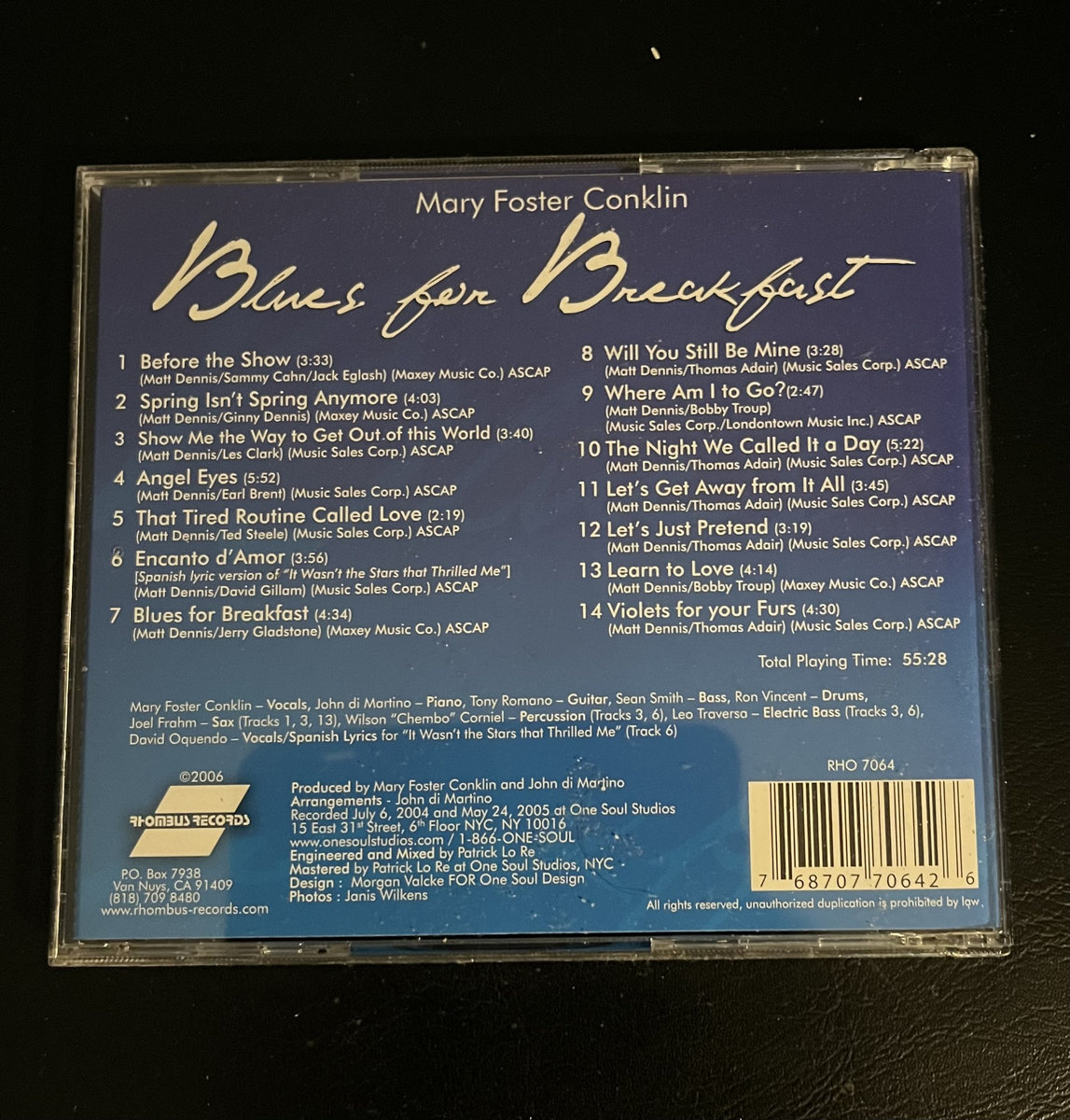 Blues For Breakfast - Remembering Matt Dennis (Rhombus Records) | Mary ...