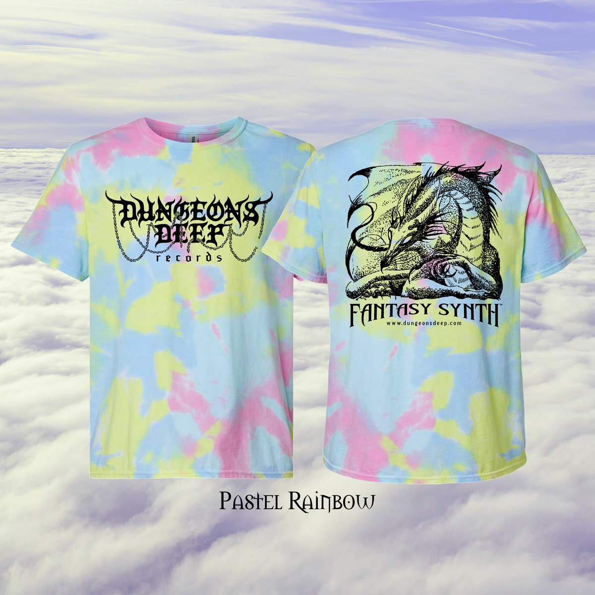 Fantasy Synth Dreamcloud Tie-Dye Shirt | Dungeons Deep Records