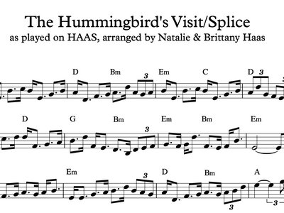 Sheet Music "The Hummingbird's Visit / Splice" | Brittany Haas