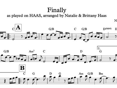 Sheet Music "Finally" | Brittany Haas