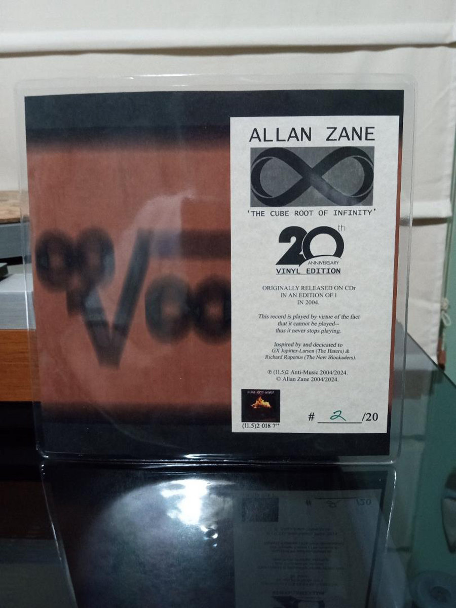 Allan Zane – 'The Cube Root Of Infinity-20th Anniversary Edition' White ...