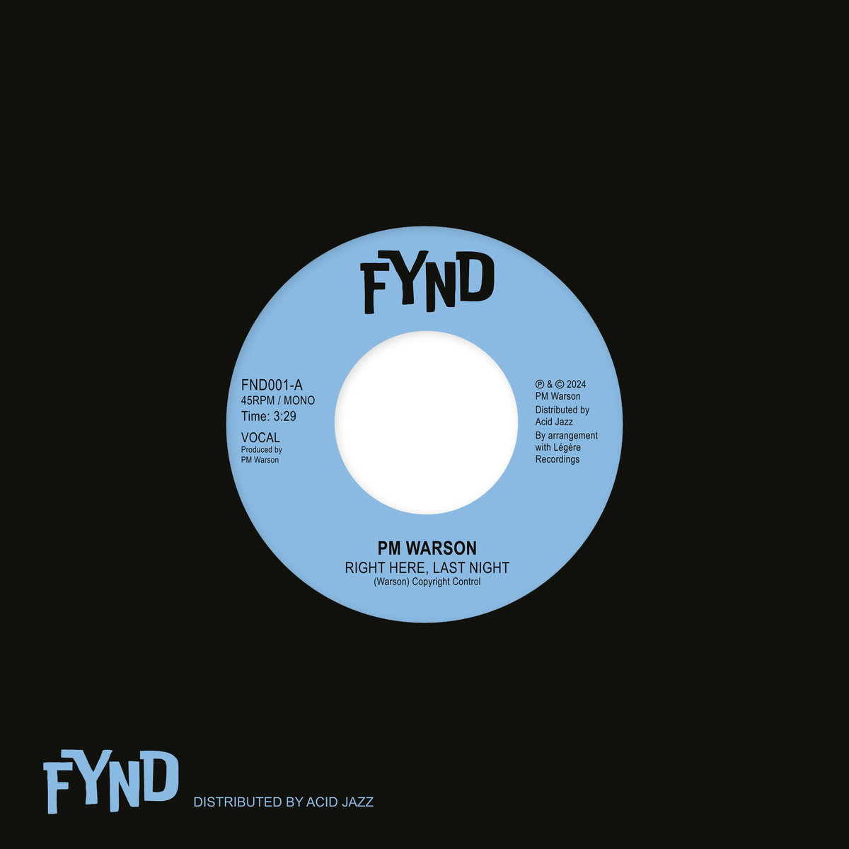 'Right Here, Last Night' / 'Retrace The Steps | PM Warson | Acid Jazz ...