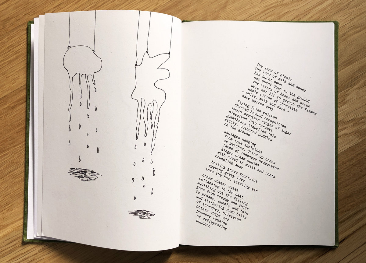 hardcover book of lyrics and drawings | Playdate Records
