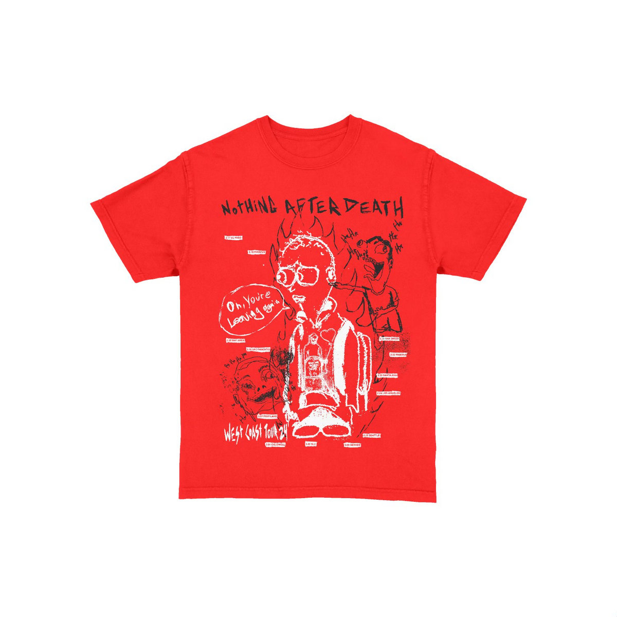 NOTHING AFTER DEATH WEST COAST TOUR 2024 T-SHIRT | Nothing After Death