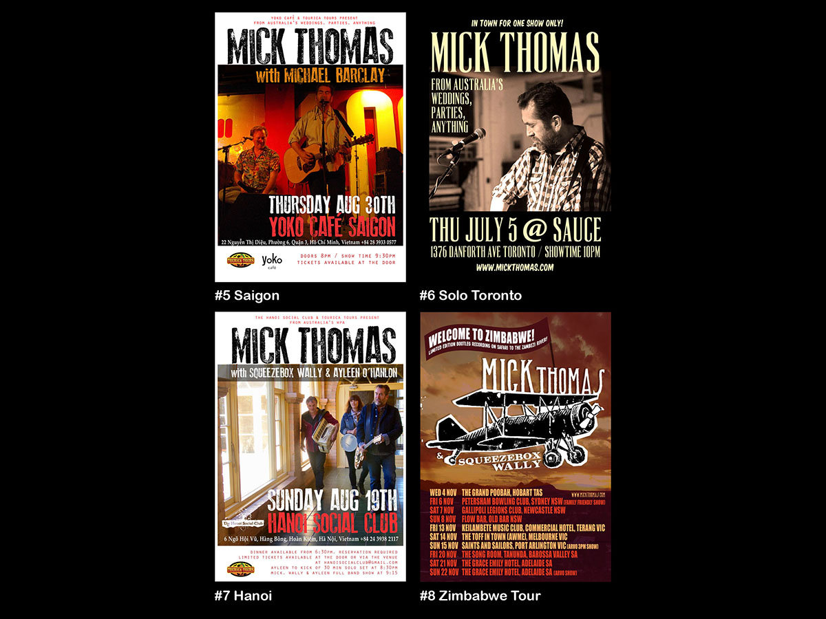 HI-RES Posters: Gallery #ONE Posters 1 - 20 | Mick Thomas