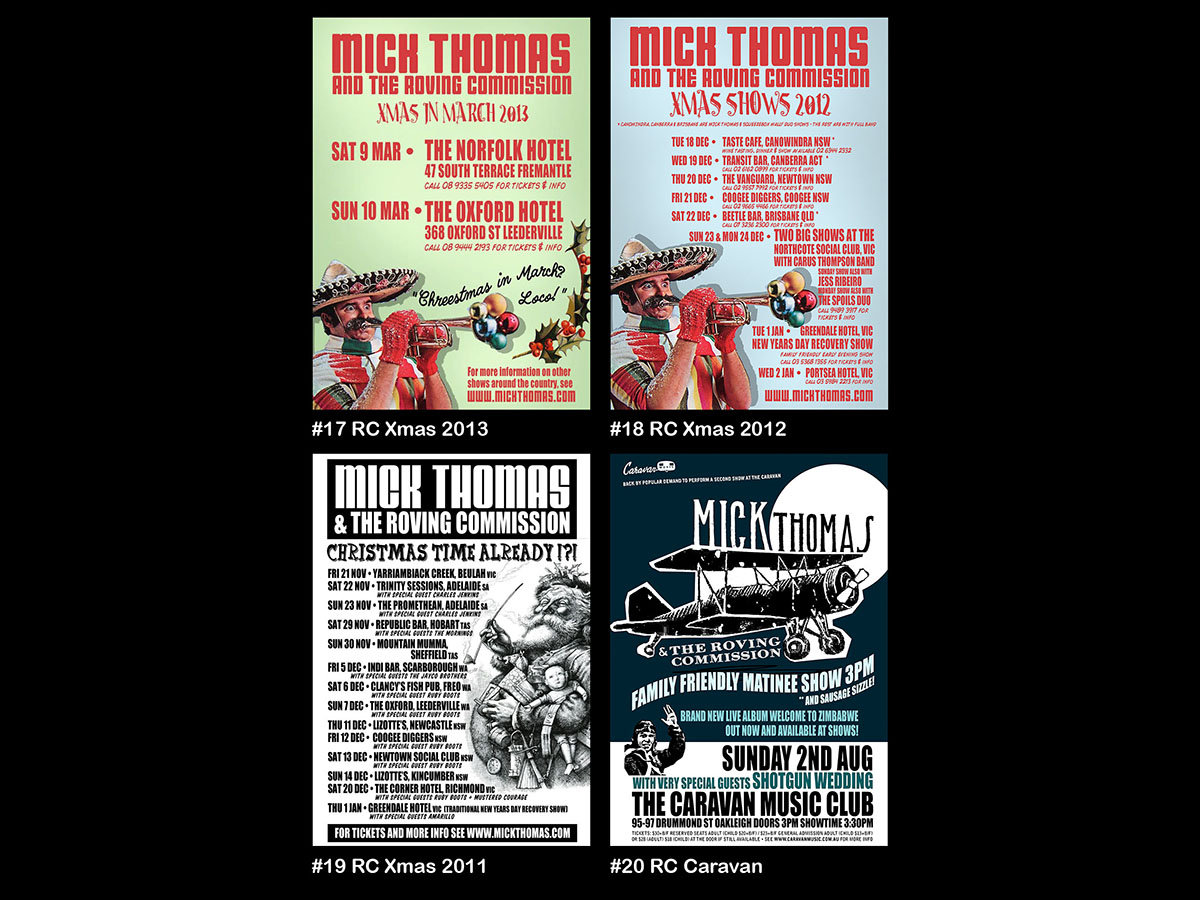 HI-RES Posters: Gallery #ONE Posters 1 - 20 | Mick Thomas