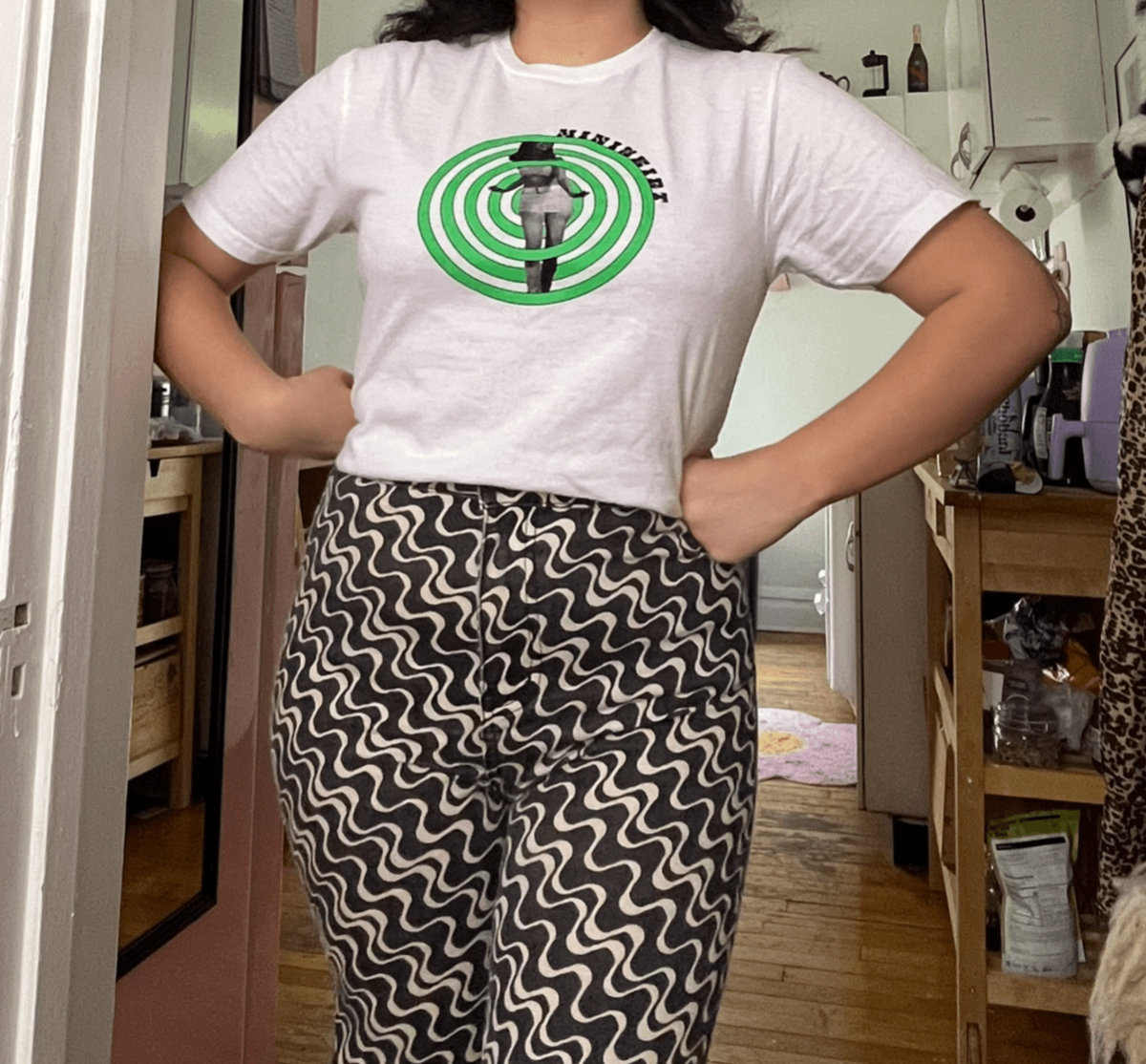 White green target lady | MINISKIRT