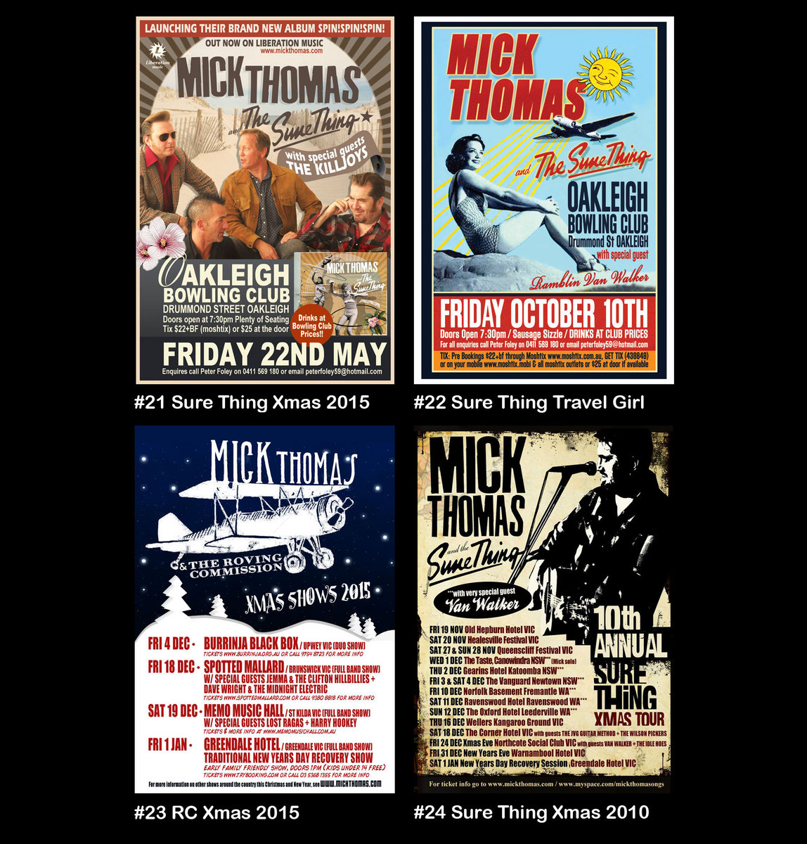 HI-RES Posters: Gallery #TWO Posters 21 - 40 | Mick Thomas