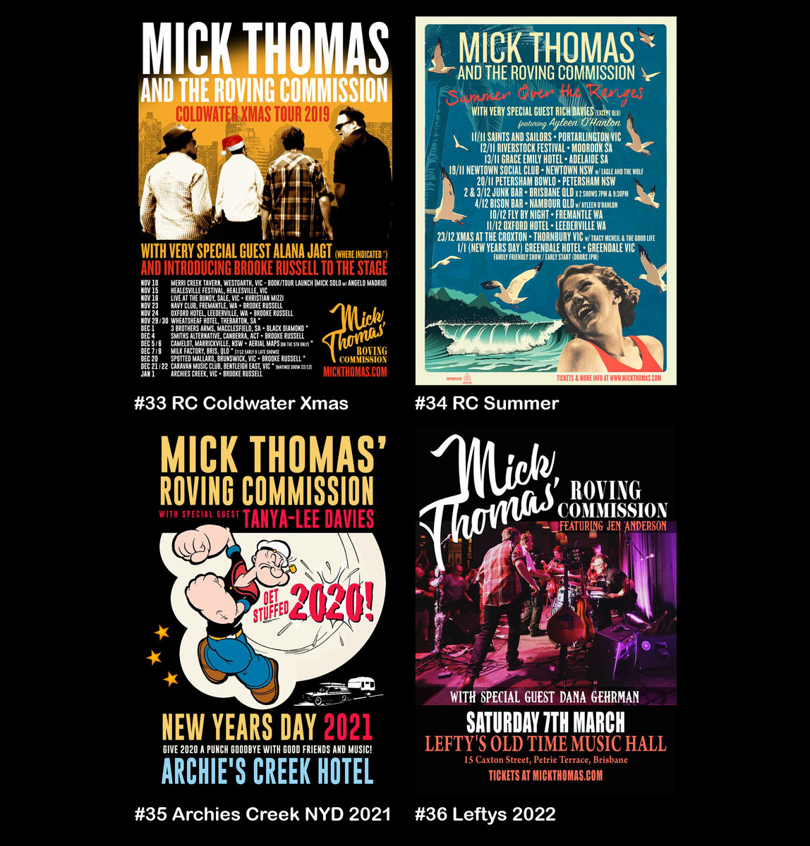 HI-RES Posters: Gallery #TWO Posters 21 - 40 | Mick Thomas