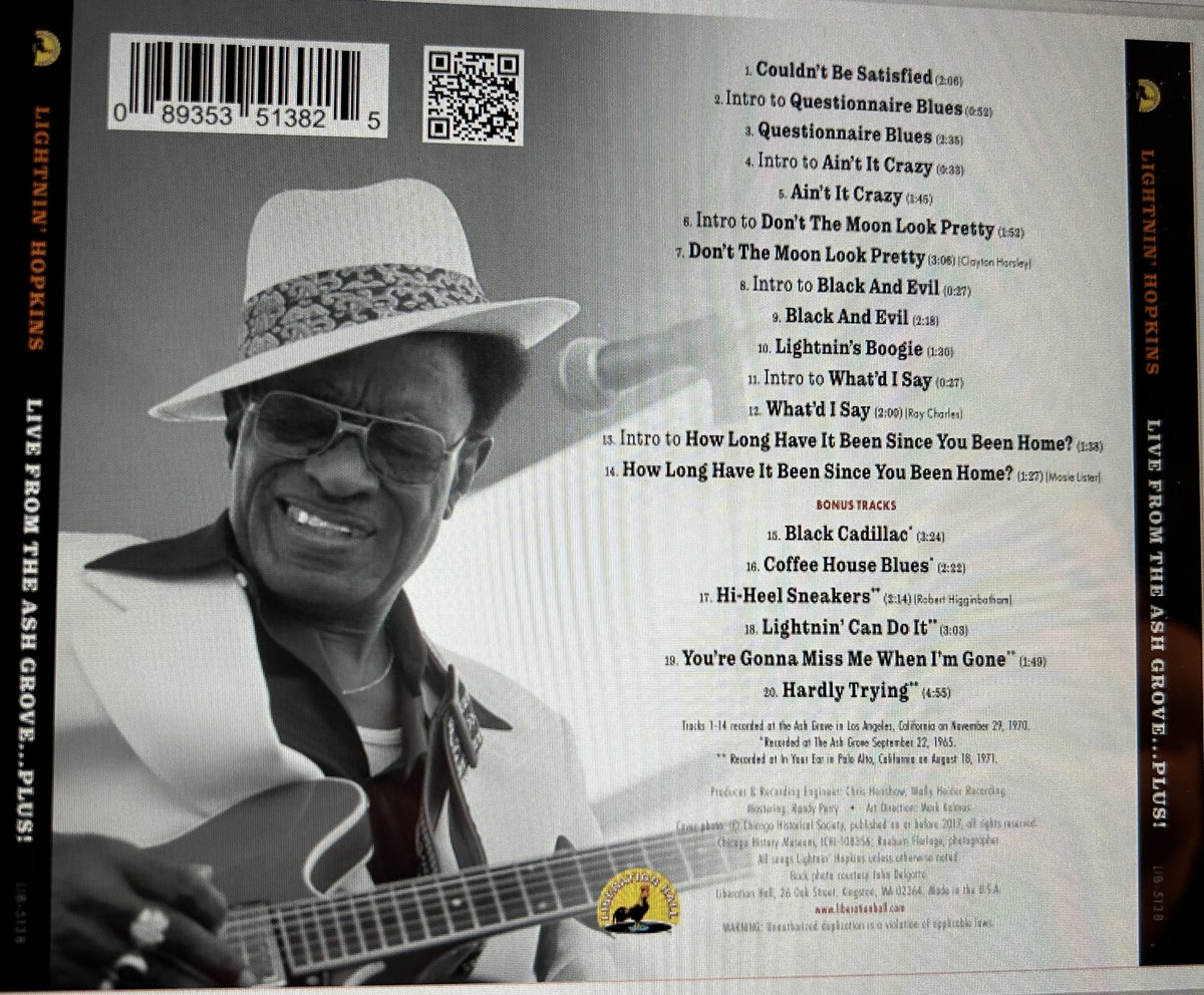 Live From The Ash Grove...Plus! | Lightnin' Hopkins