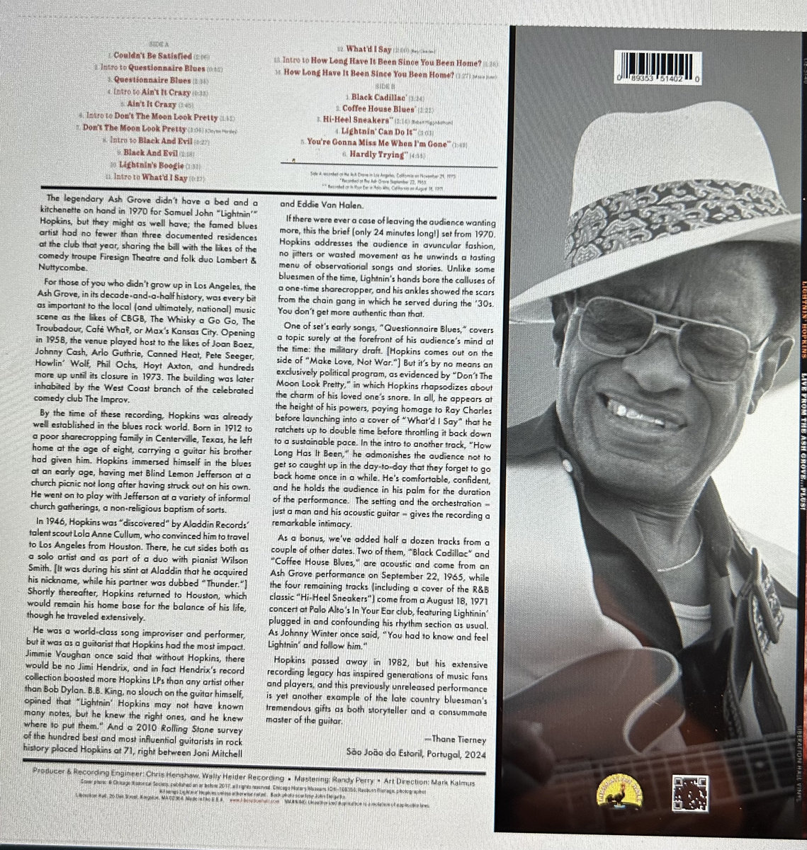 Live From The Ash Grove...Plus! | Lightnin' Hopkins