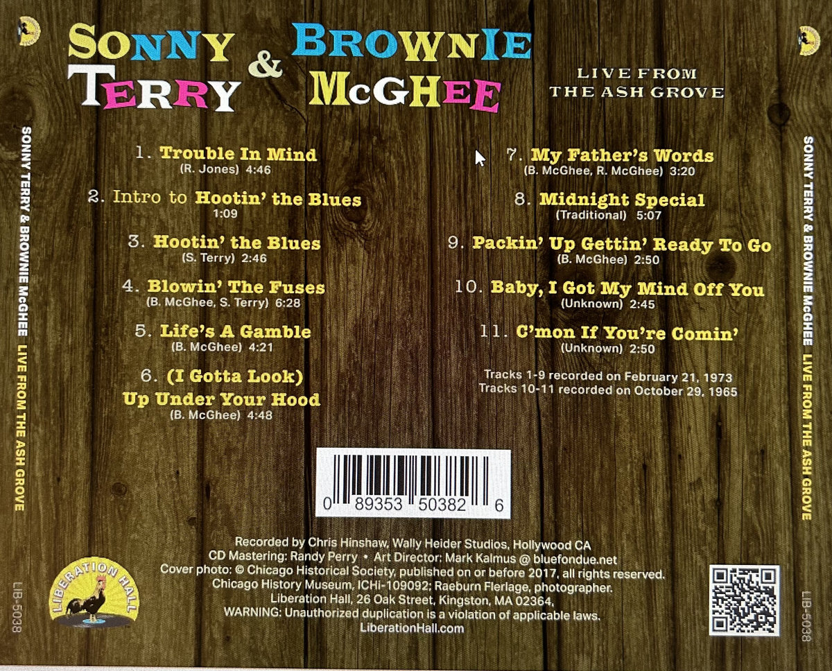 Live From The Ash Grove | Sonny Terry and Brownie McGhee