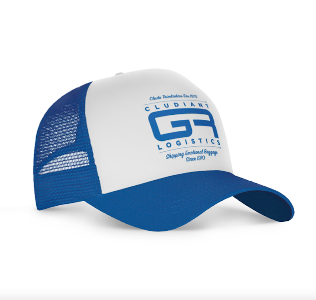 GR Logistics Trucker Cap (White / Blue) | Gruff Rhys