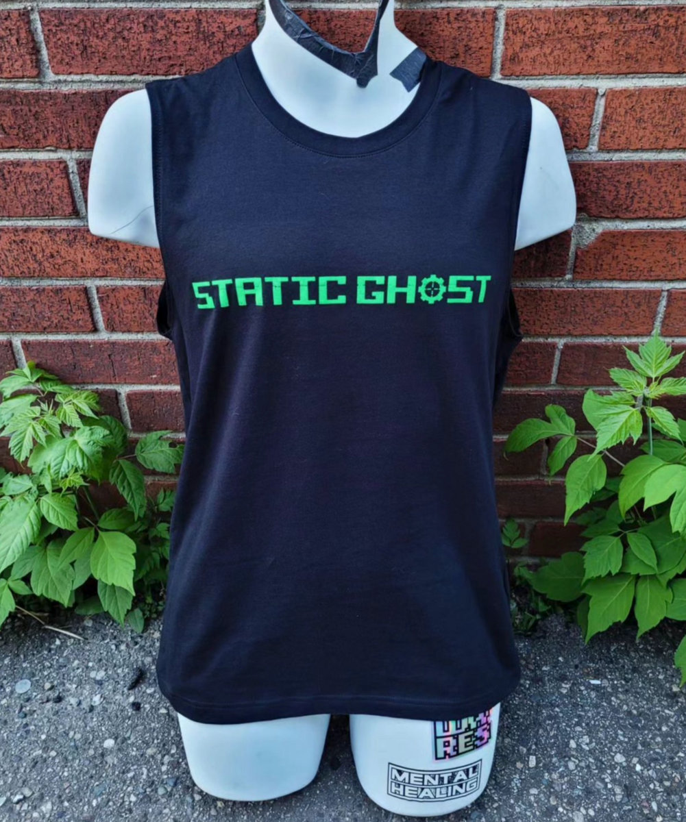 MUSCLE SHIRT UV GREEN LOGO | STATIC GHOST