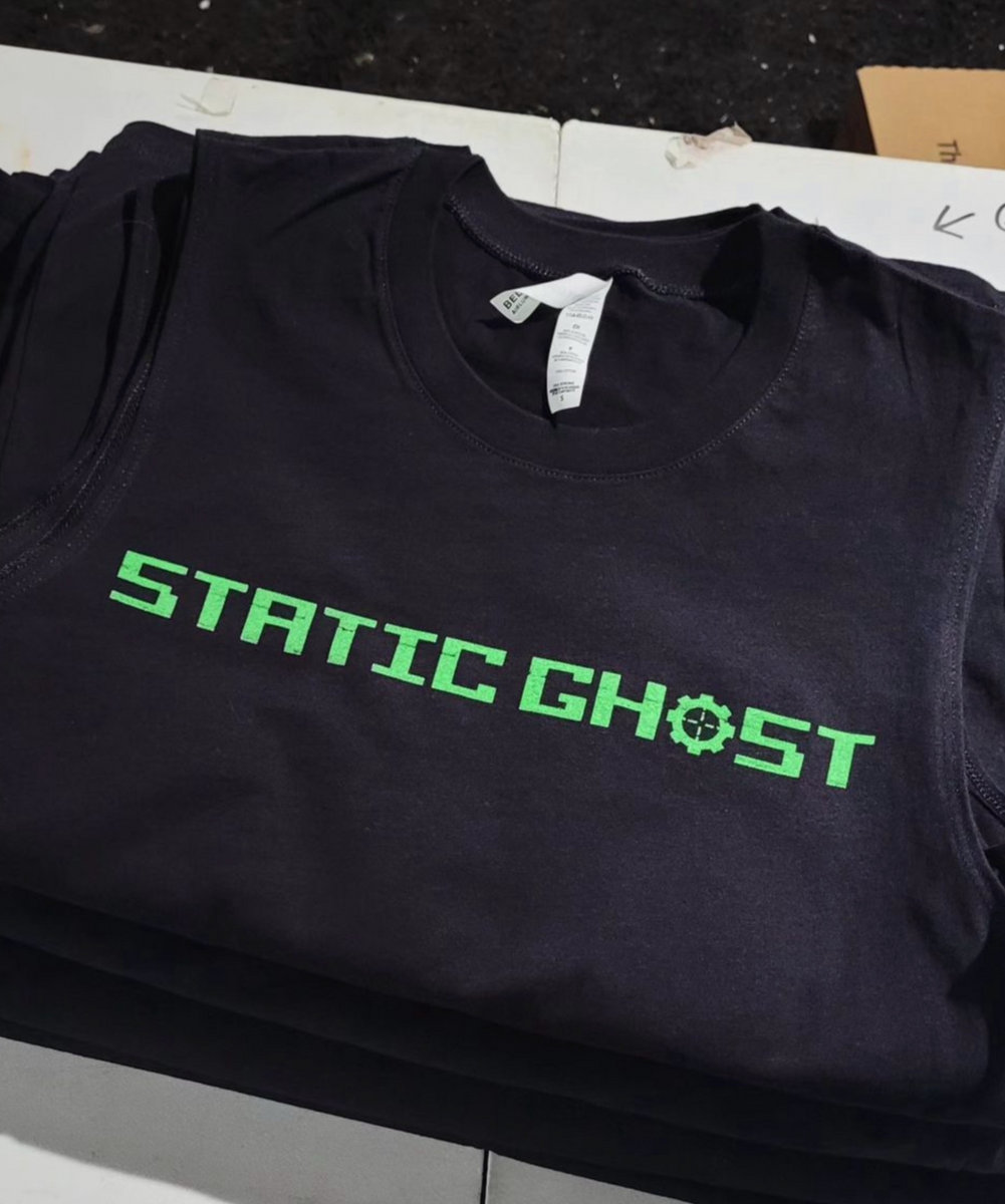 MUSCLE SHIRT UV GREEN LOGO | STATIC GHOST