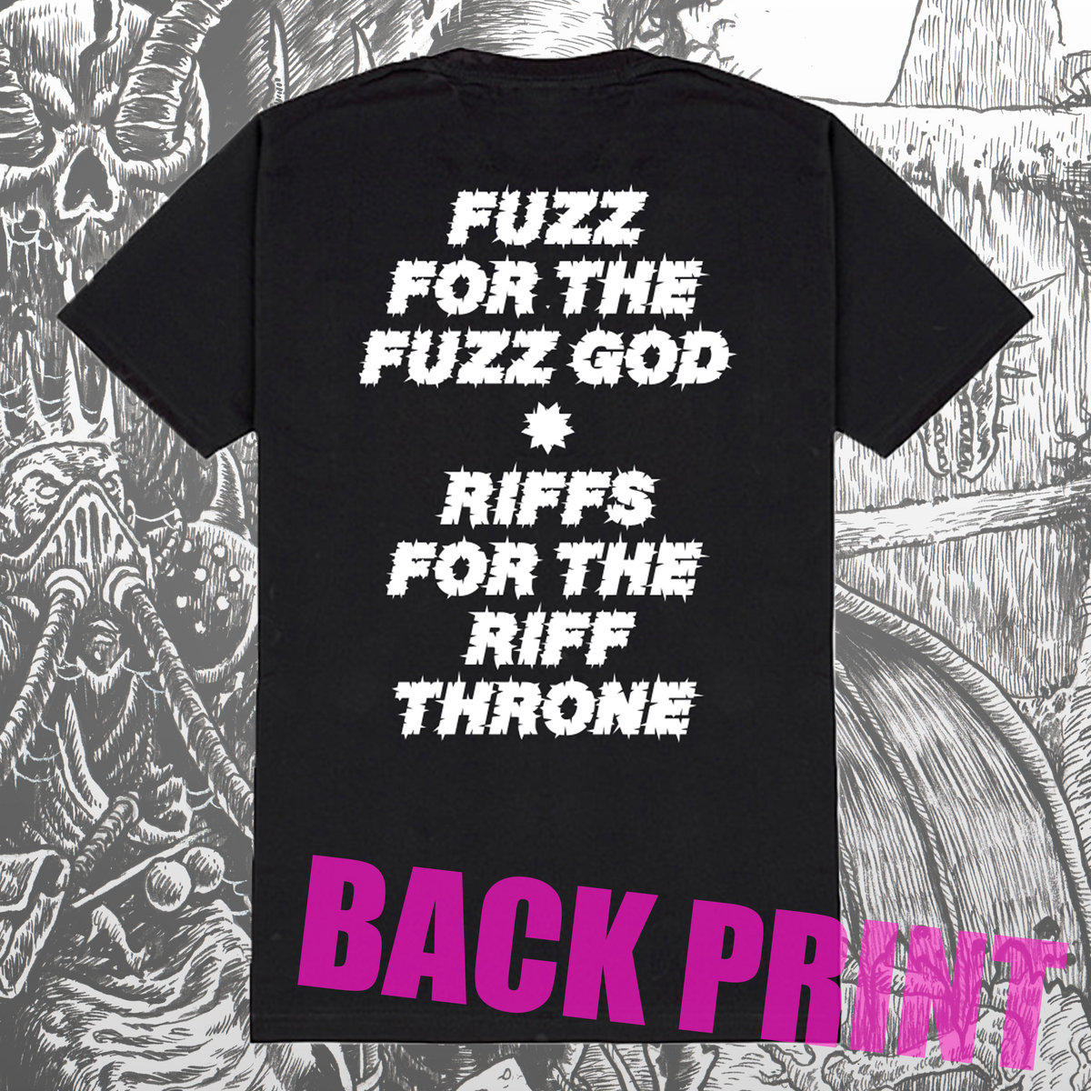 FUZZ MARINE t-shirt (w/ back print) | WARPSTORMER