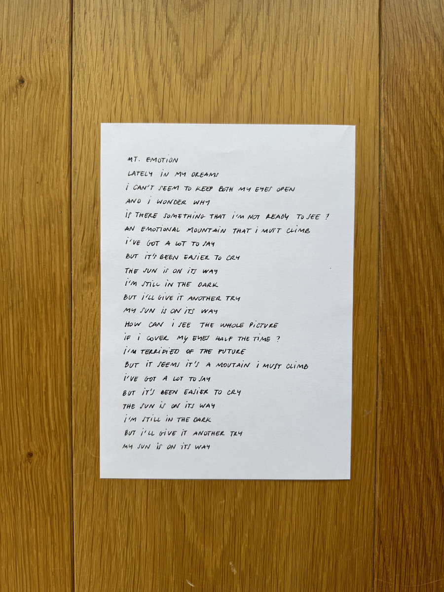 handwritten lyrics | maví lou