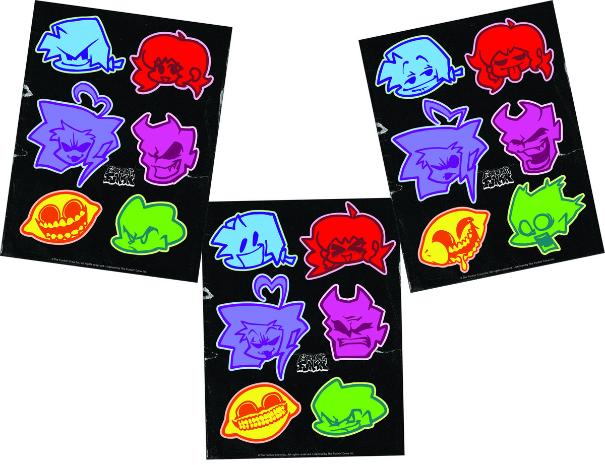 Friday Night Funkin' Loading Sticker Sheet Set | Kawai Sprite