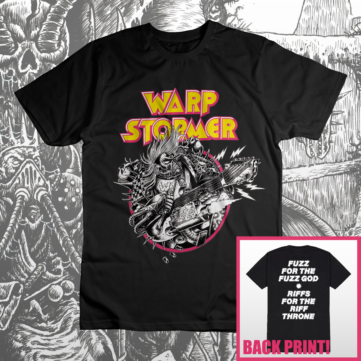 FUZZ MARINE t-shirt (w/ back print) | WARPSTORMER
